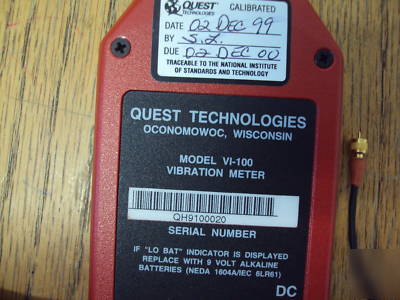 1QTY questtechnologies.com vi-100 vibration meter